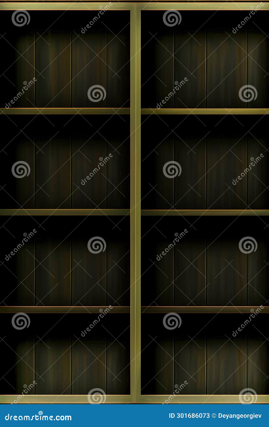 Dark Minimalist Empty Shelves for Background. Stock Illustration ...