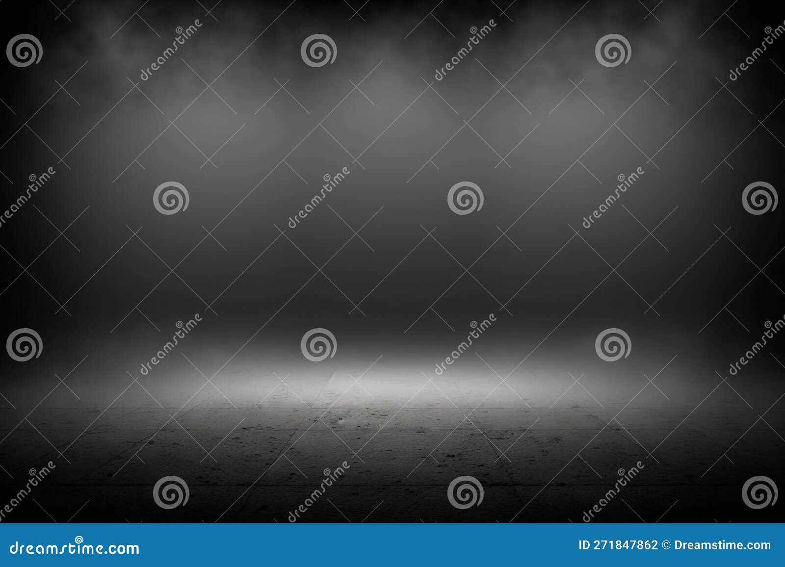 Dark, misty concrete floor stock illustration. Illustration of ...
