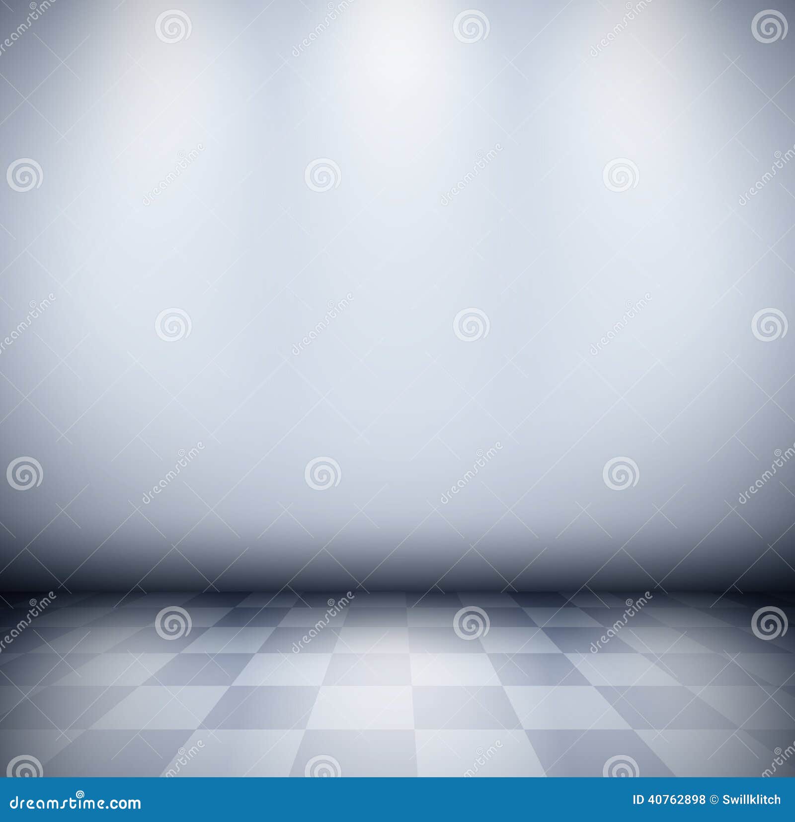 Dark Misty Room with Checkered Floor Stock Vector - Illustration of ...