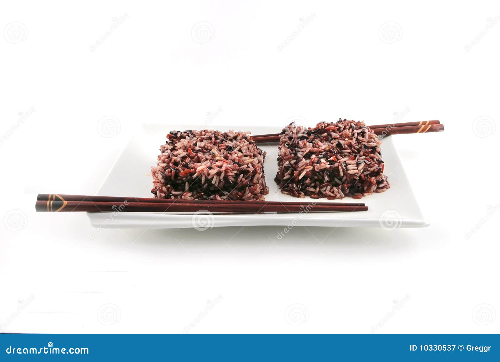 Dark mixed rice on plate stock image. Image of meal, dish - 10330537