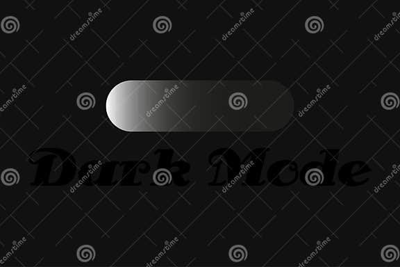Dark Mode Text on Black Background. Black Text Dark Mode with Switch Symbol Vector Illustration ...