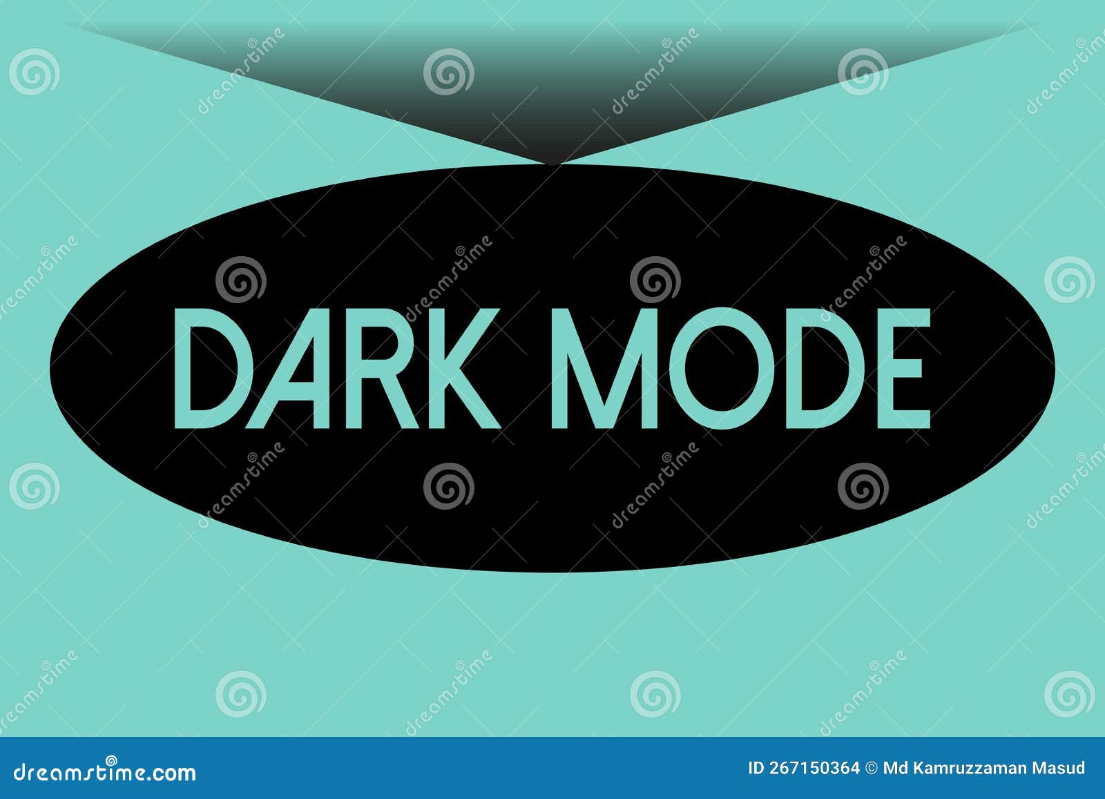DARK MODE Text on Black Circle Shape in Blue Background. Blue Text Dark ...