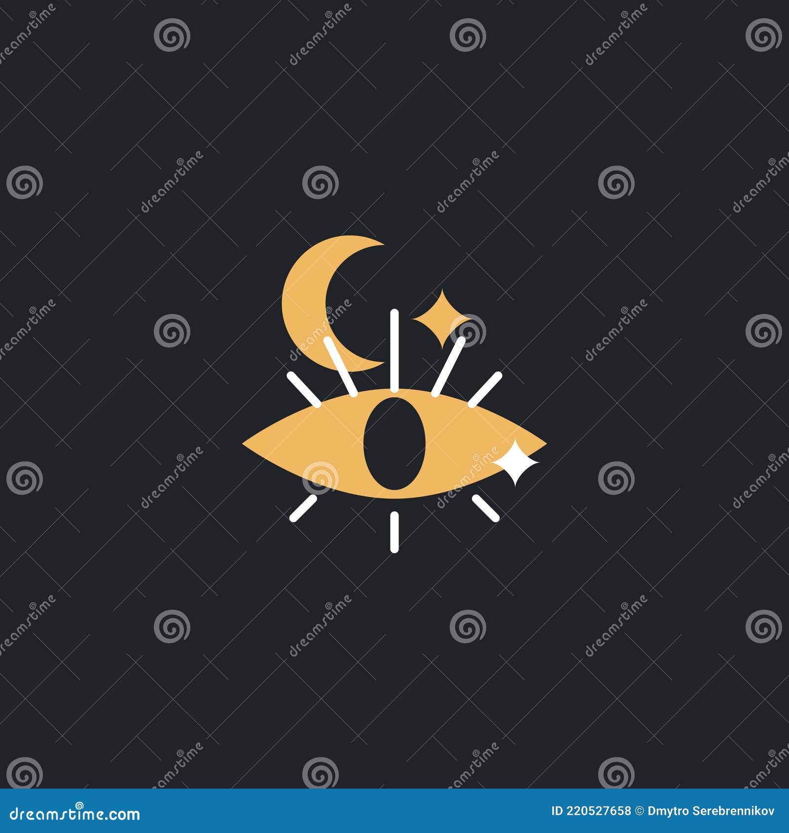 Dark Mode. Vector Icon in Bold Line Style Stock Vector - Illustration ...