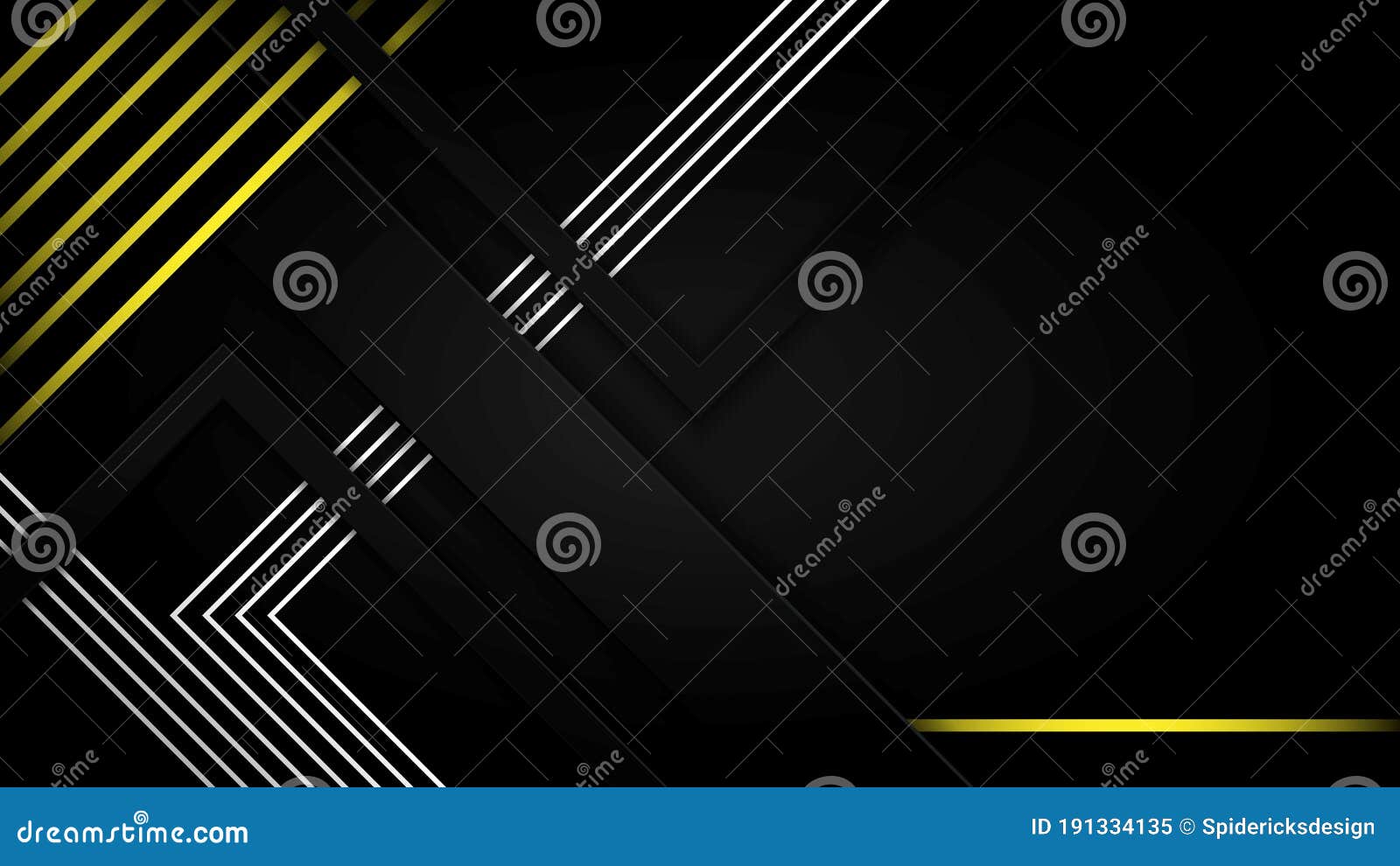 Dark Modern Style Techno Background Template Witth Yellow and White ...