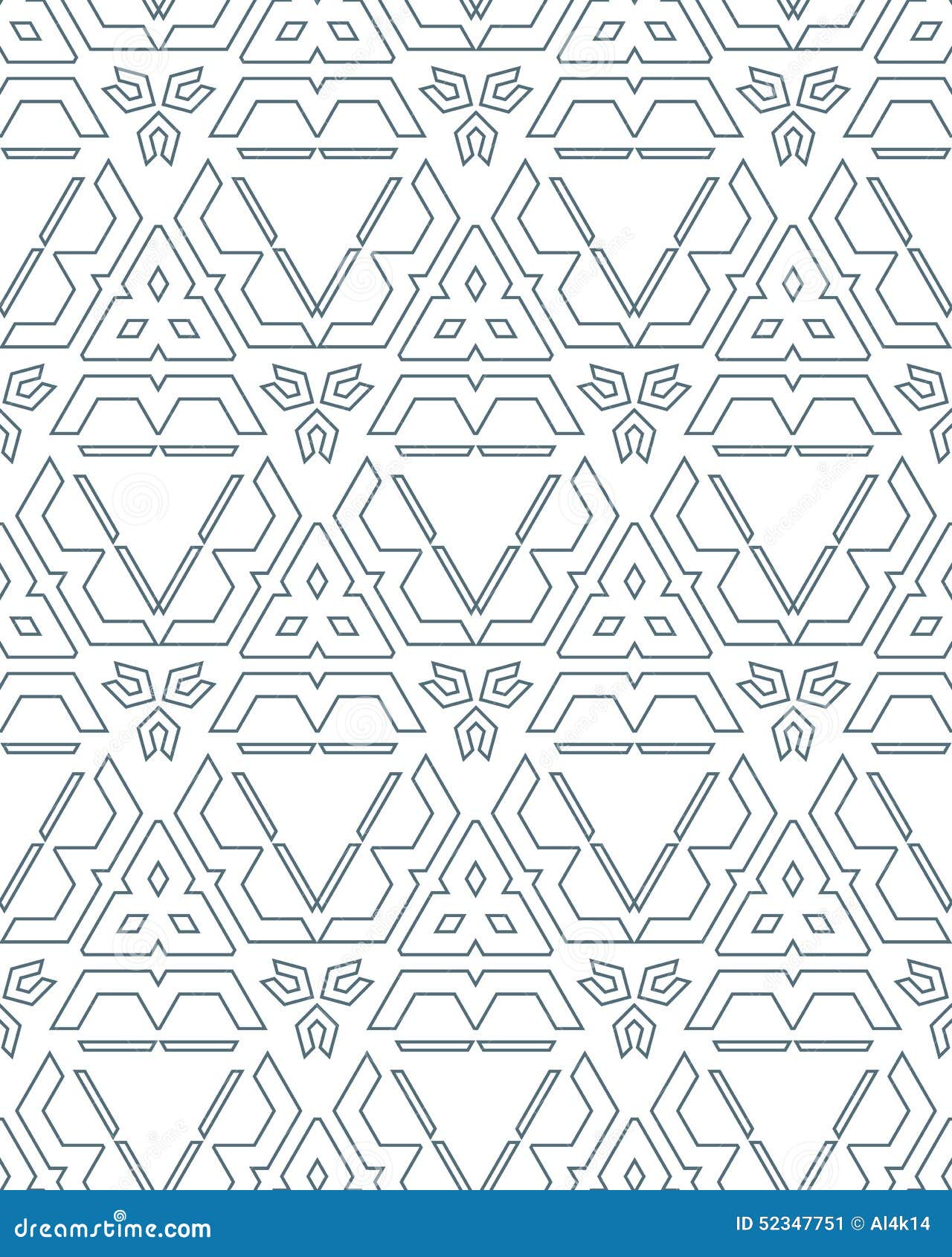 Dark Monochrome Color Outline Abstract Geometric Seamless Patter Stock ...