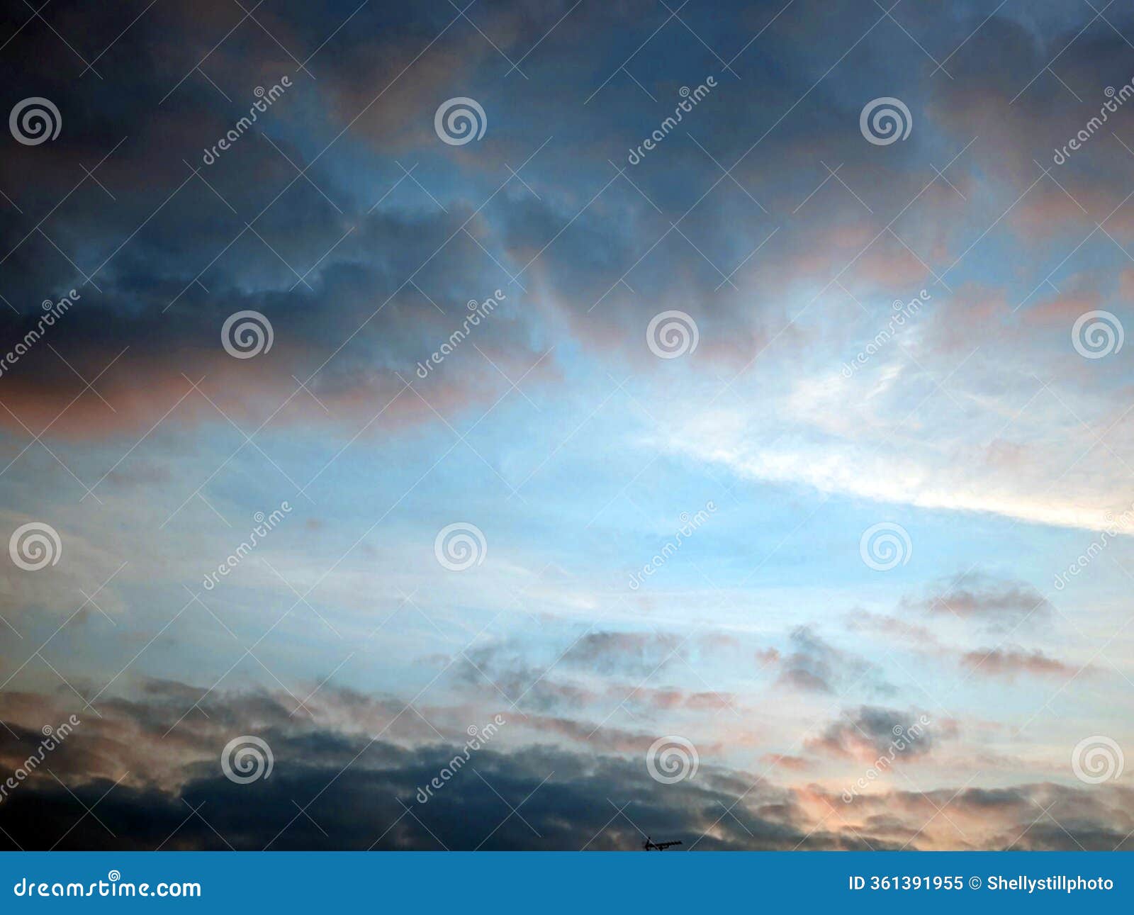 Dark Moody Sky with Brooding Red Clouds Behind Blue Stock Image - Image ...
