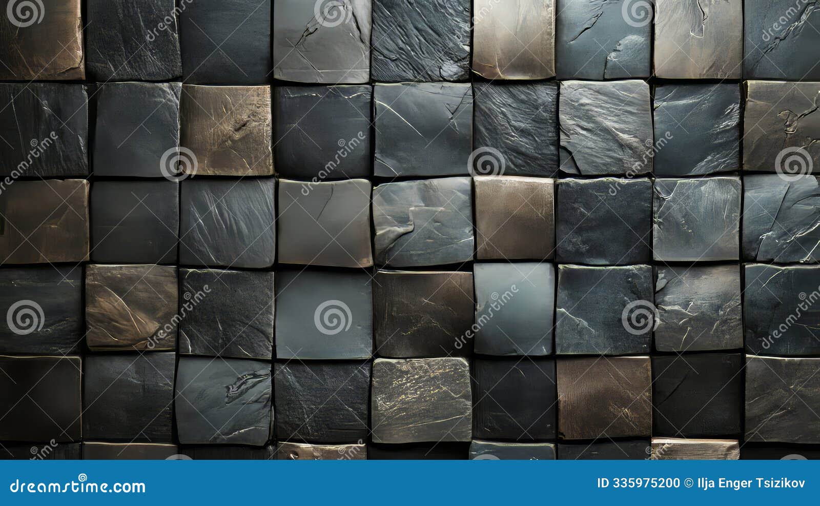 Dark and Moody, Square Shape Slate Stone Wall Tiles Pattern Background ...