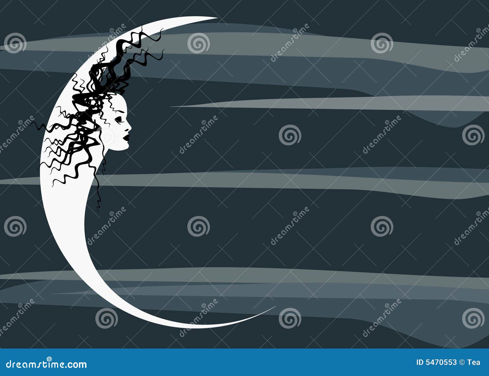 Dark moon stock vector. Illustration of planet, gray, lunar - 5470553