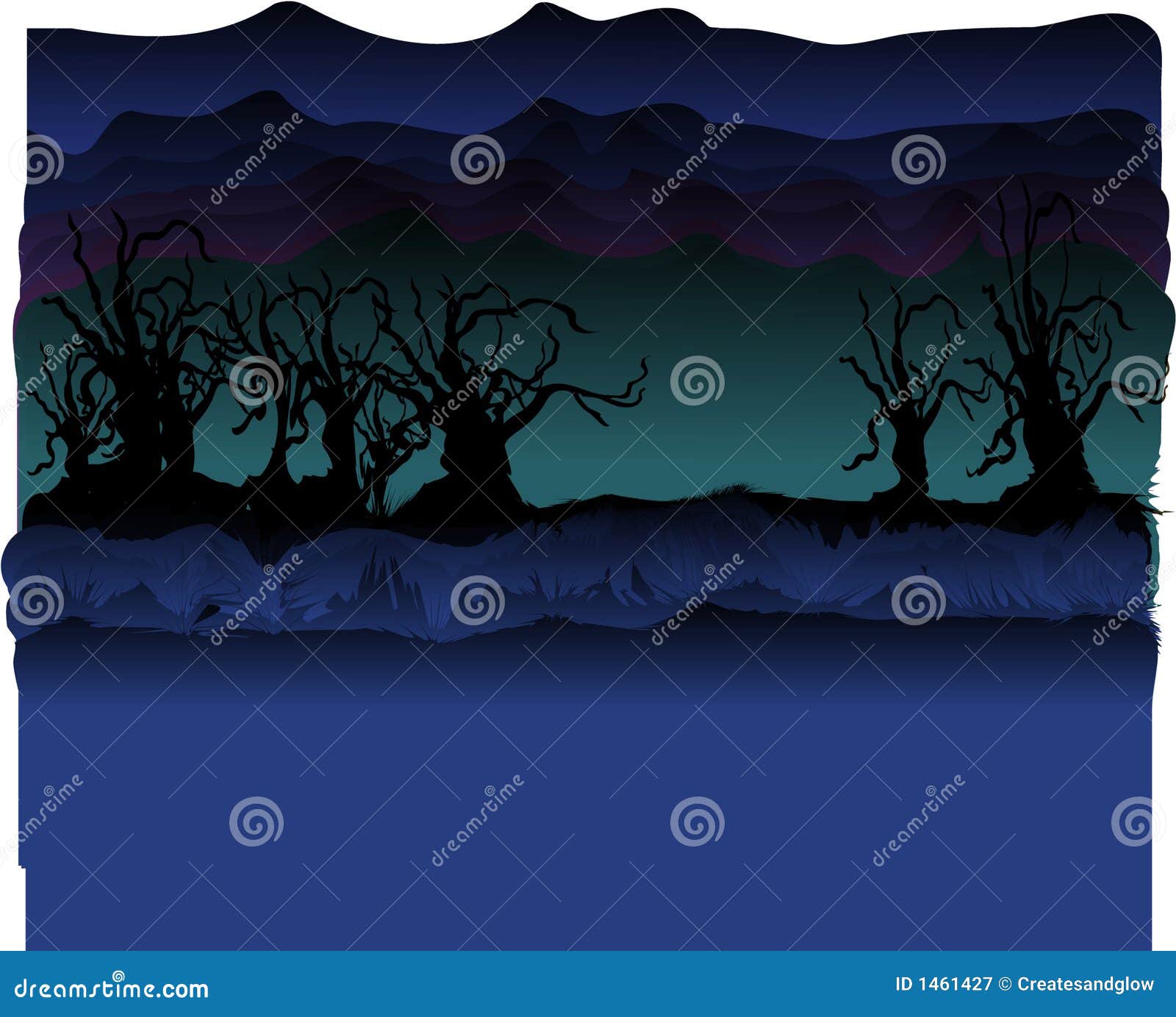 Dark Mountains Illustration Stock Vector - Illustration of background ...