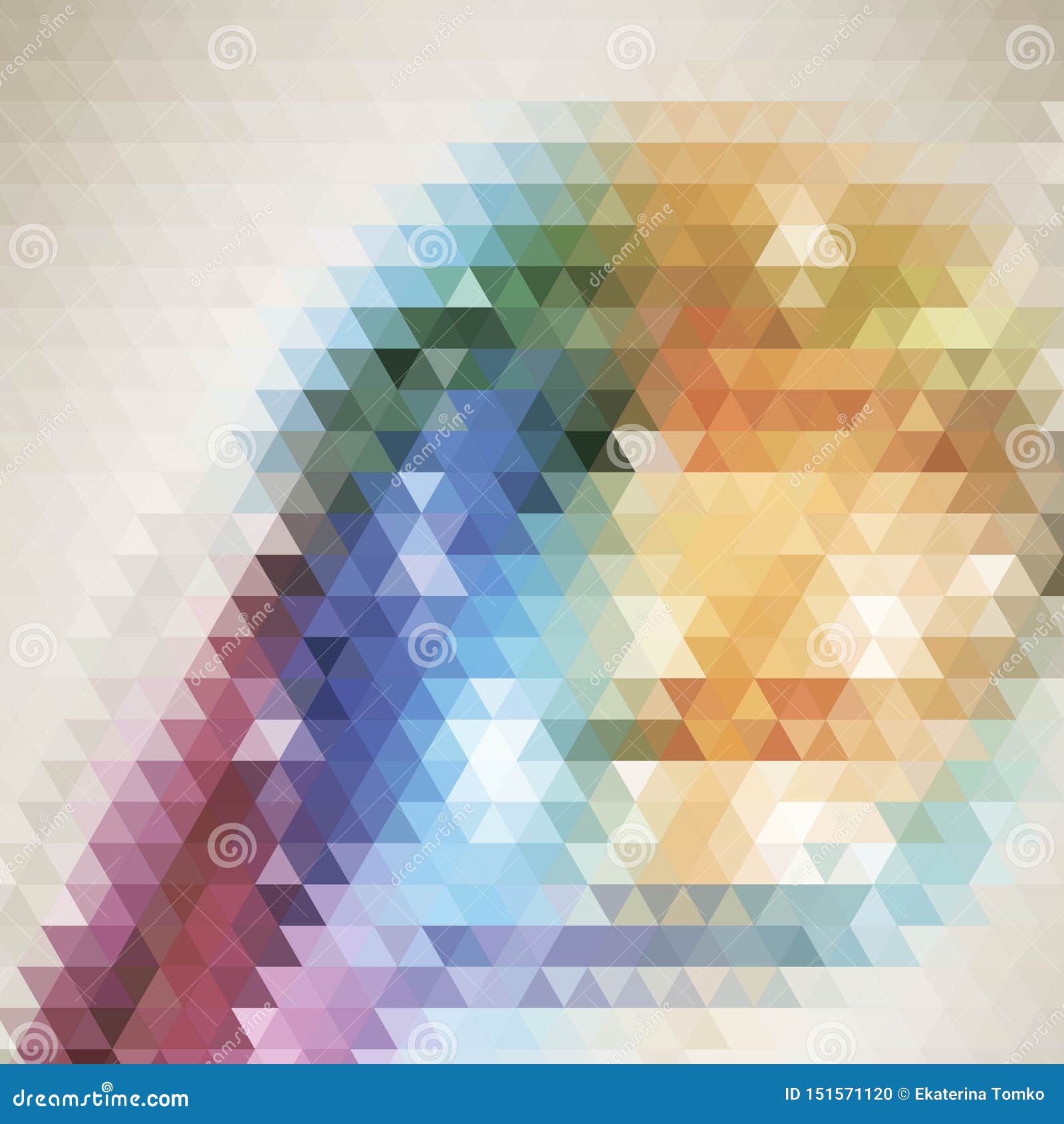 Dark Multicolor Vector Gradient Triangles Texture with a Heart in a ...