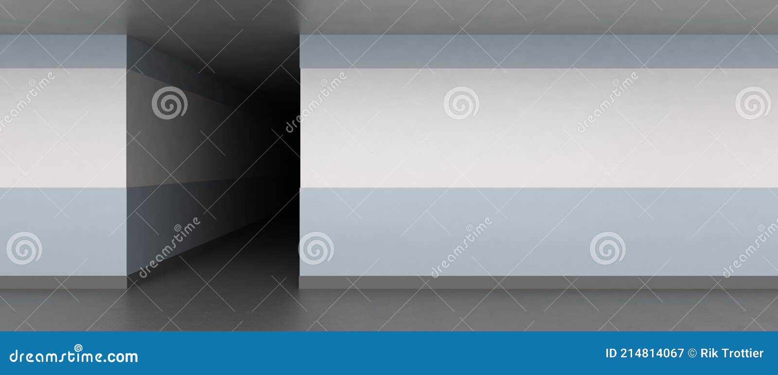 Dark Hallway intersection stock illustration. Illustration of clinic ...