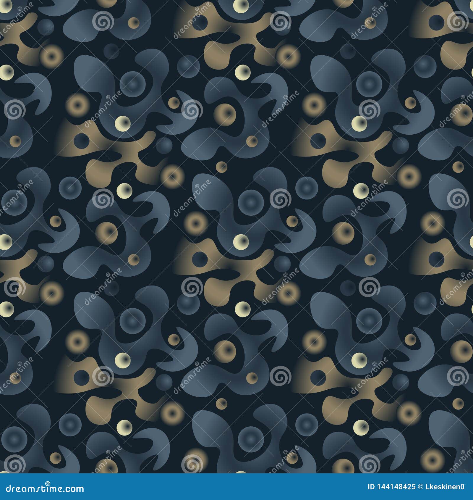 Dark Natural Forest Seamless Pattern Stock Vector - Illustration of ...