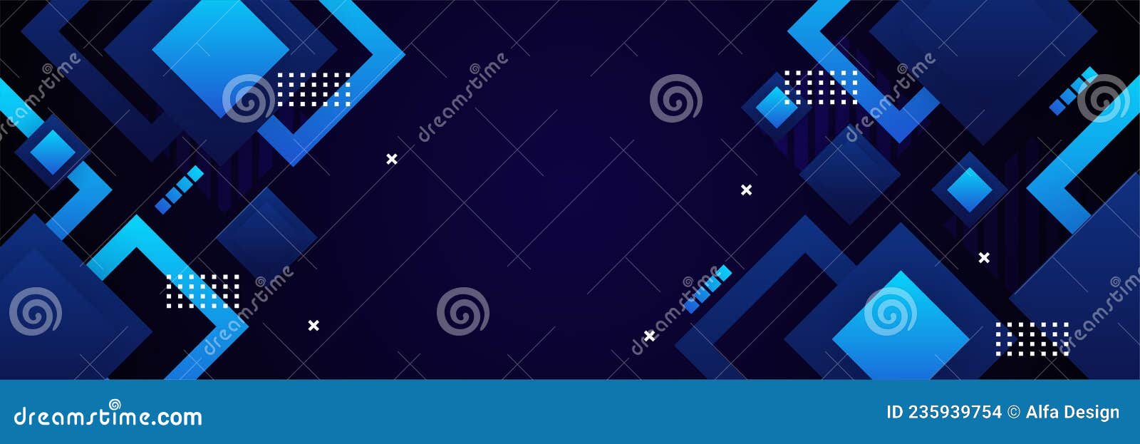 Dark Navy Blue Banner Background. Vector Abstract Graphic Design Banner ...