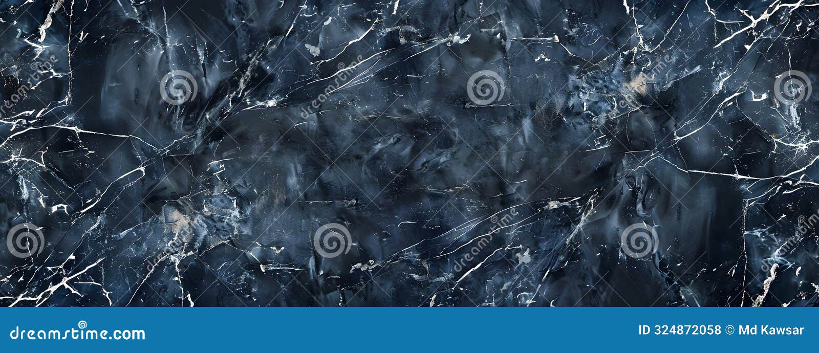 Dark Navy Blue Marble Texture with Veins Stock Illustration ...