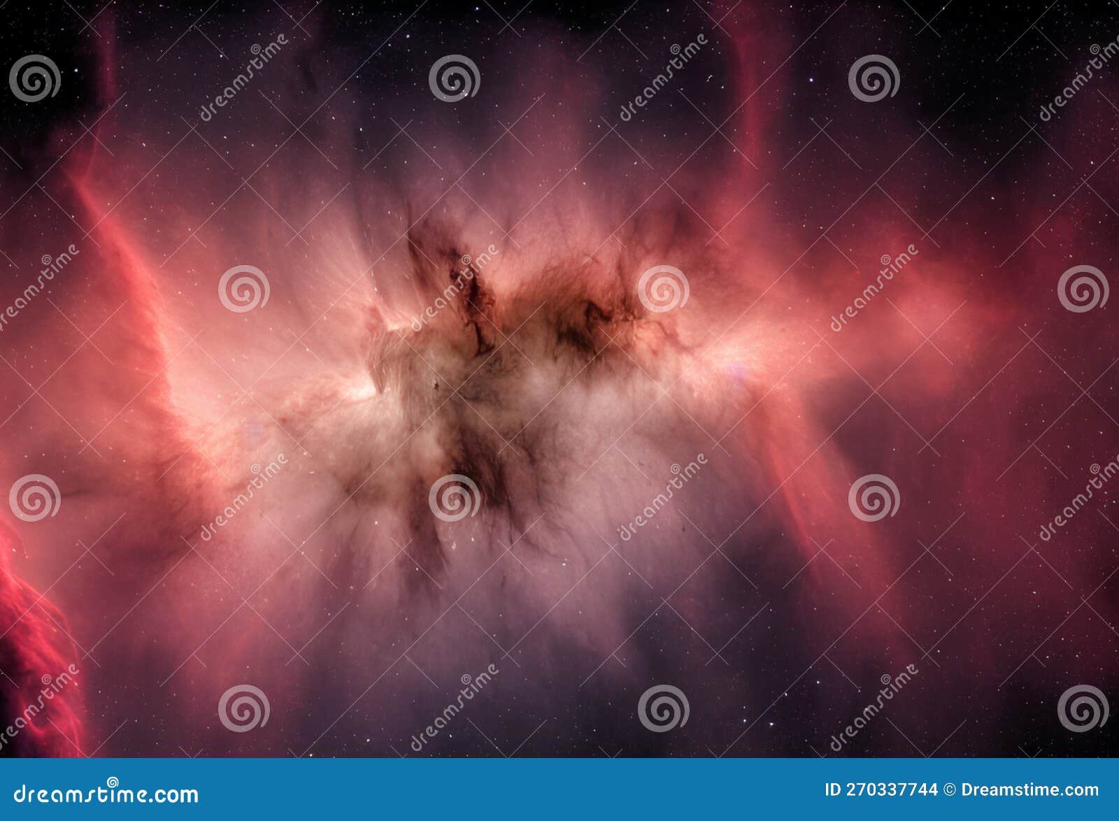 Dark Nebula in Outer Space of Our Galaxy Stock Illustration ...