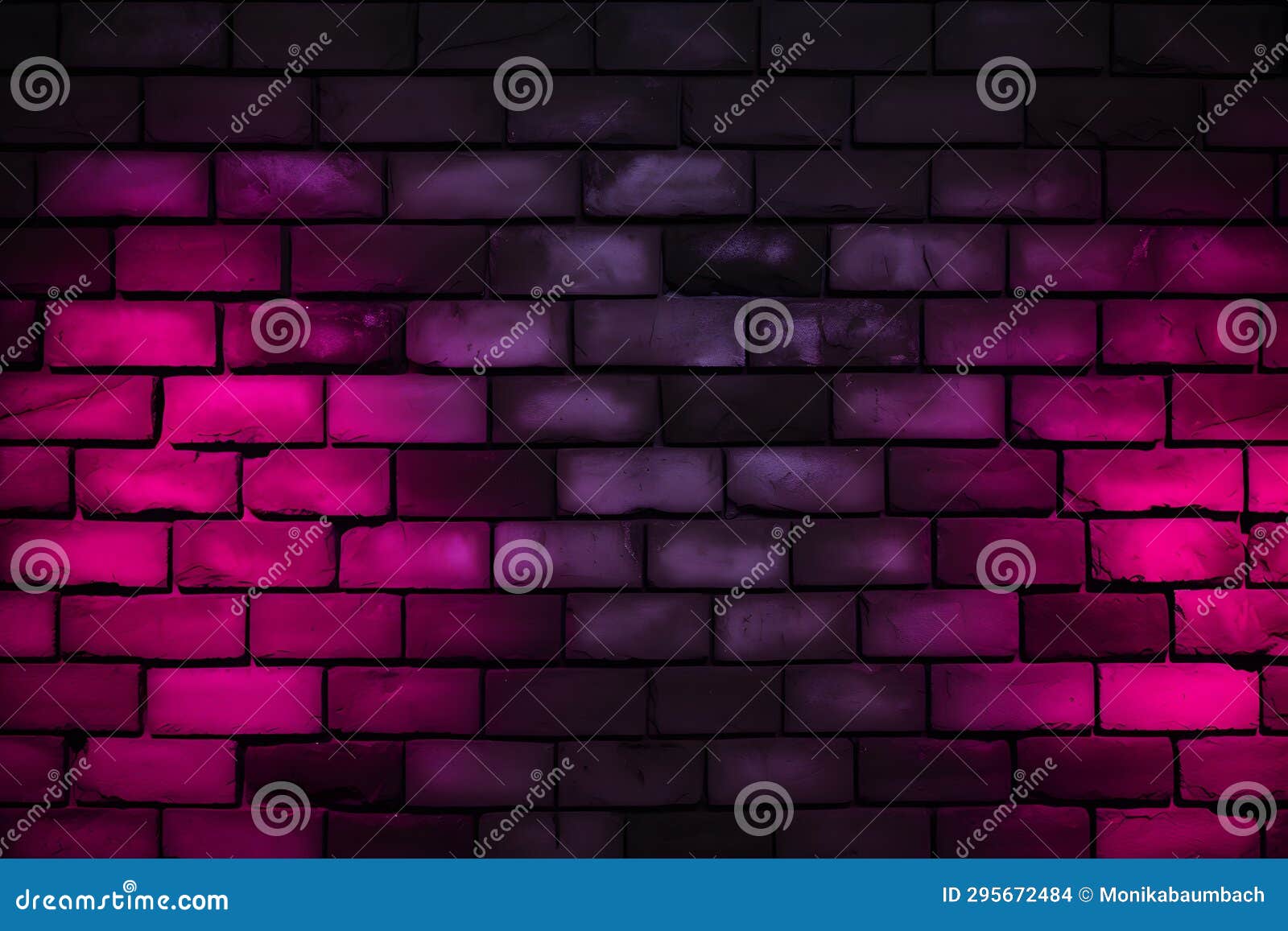 Dark Neon Pink Brick Wall Background Stock Illustration - Illustration ...