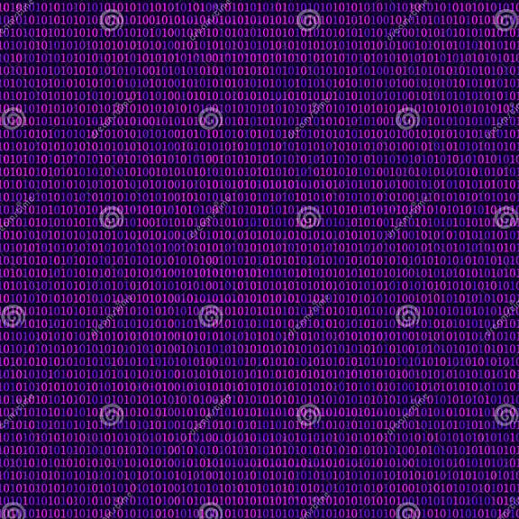 Dark Net Concept Vector Illustration. Binary Code Bright Blue and ...