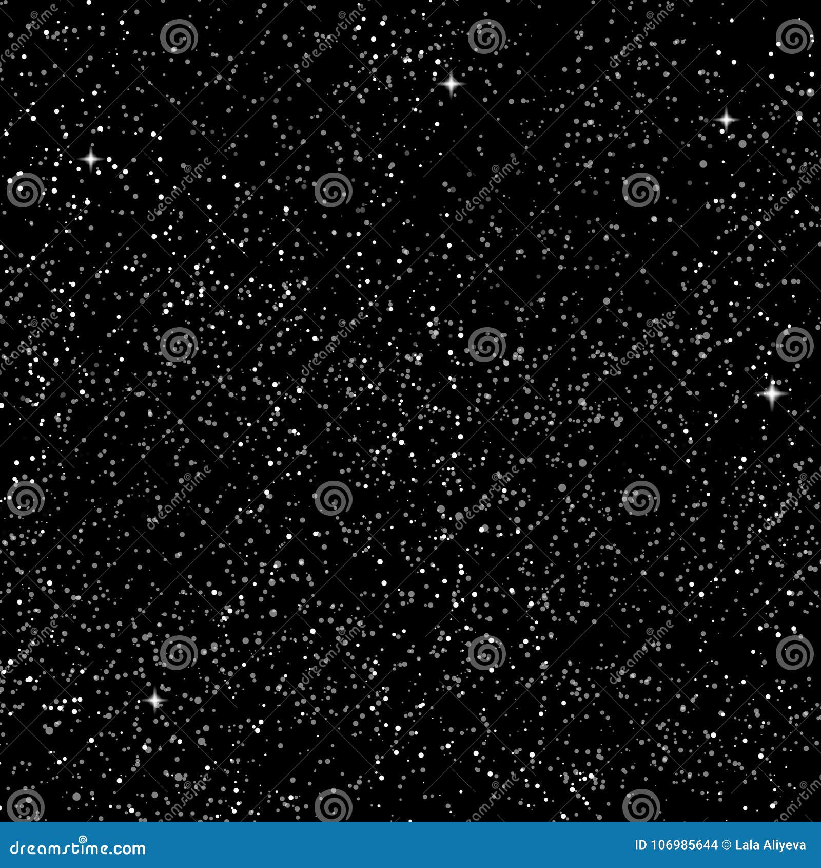Dark Night with Light Stars in Dark Space. Vector Stock Vector ...
