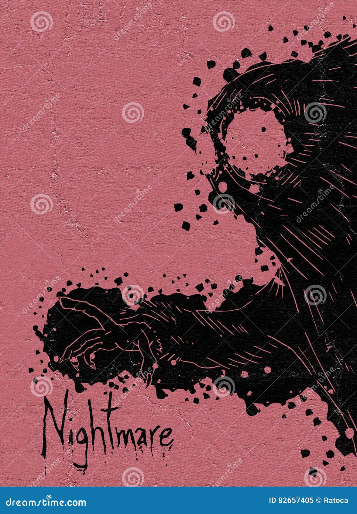 Dark nightmare creature stock illustration. Illustration of grave ...