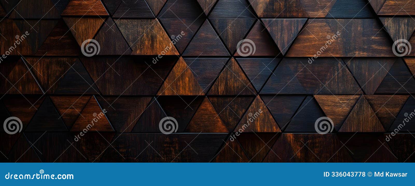 Dark Oak Wood Triangles Geometric Wall Paneling Stock Illustration ...