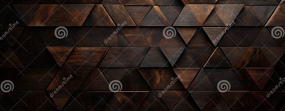 Dark Oak Wood Triangular Wall Paneling Texture Stock Illustration ...