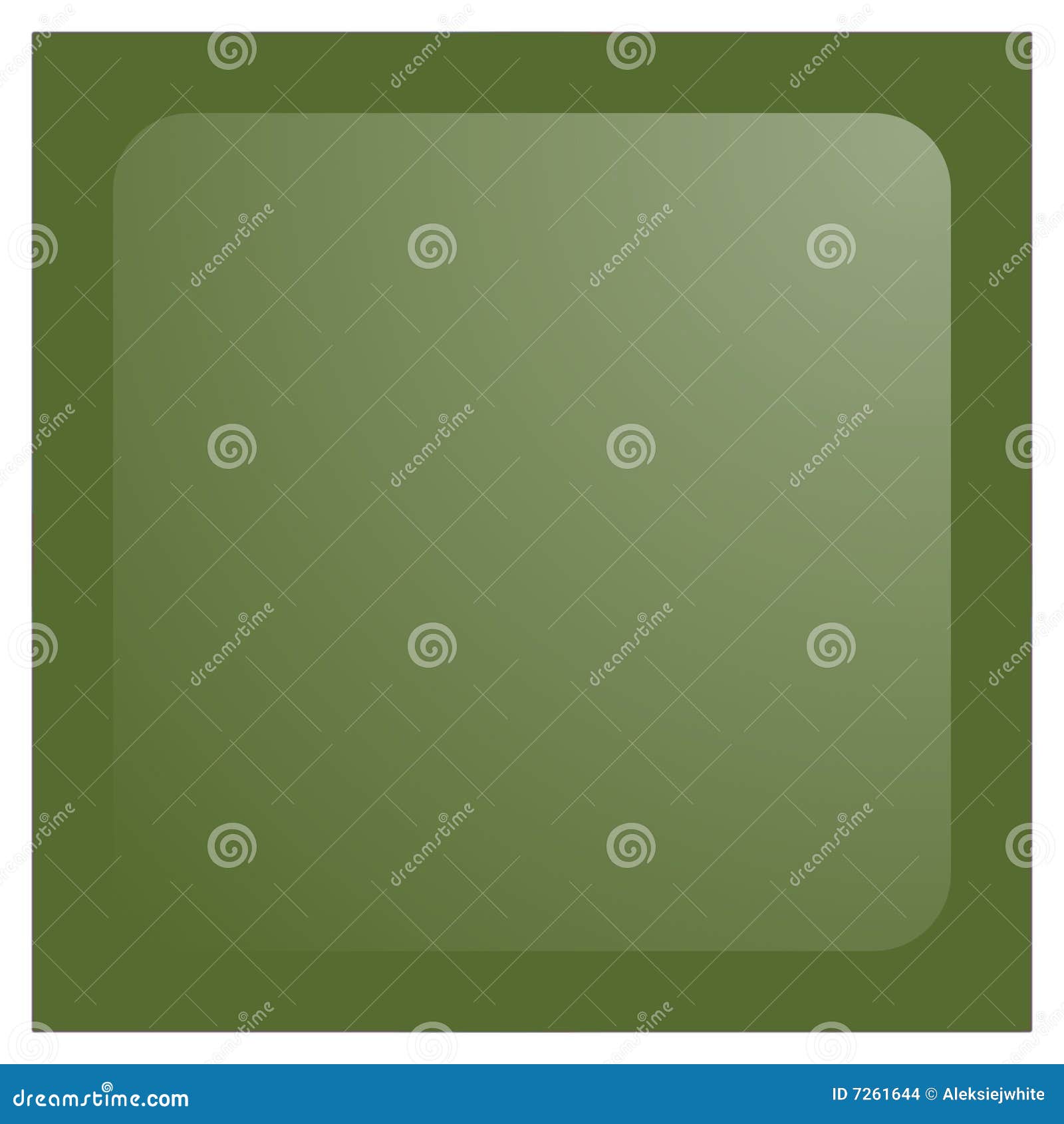 Dark Olive Green Square Aqua Button Stock Illustration - Illustration ...