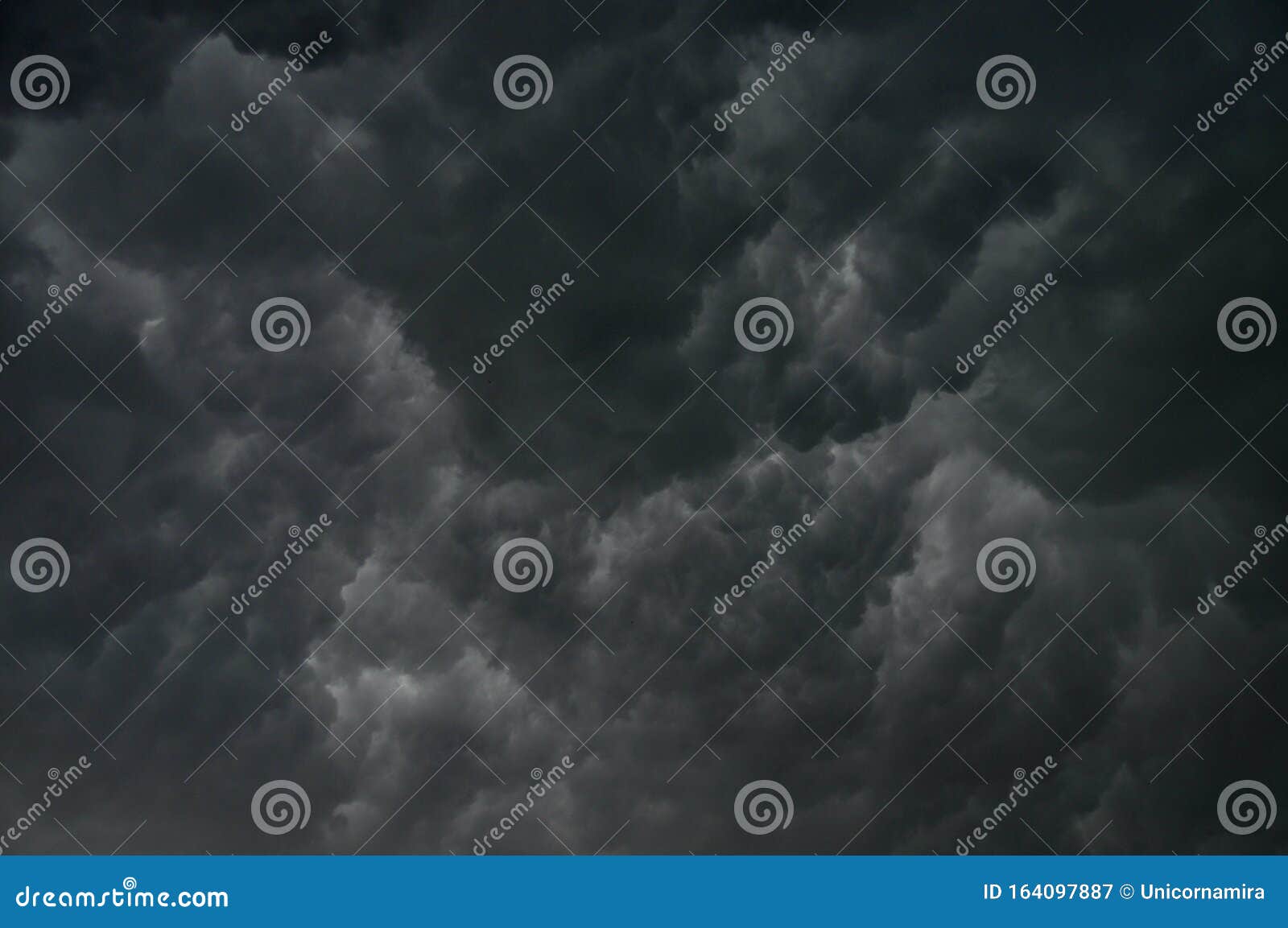 Dark Ominous Grey Storm Clouds. Dramatic Sky Stock Image - Image of ...