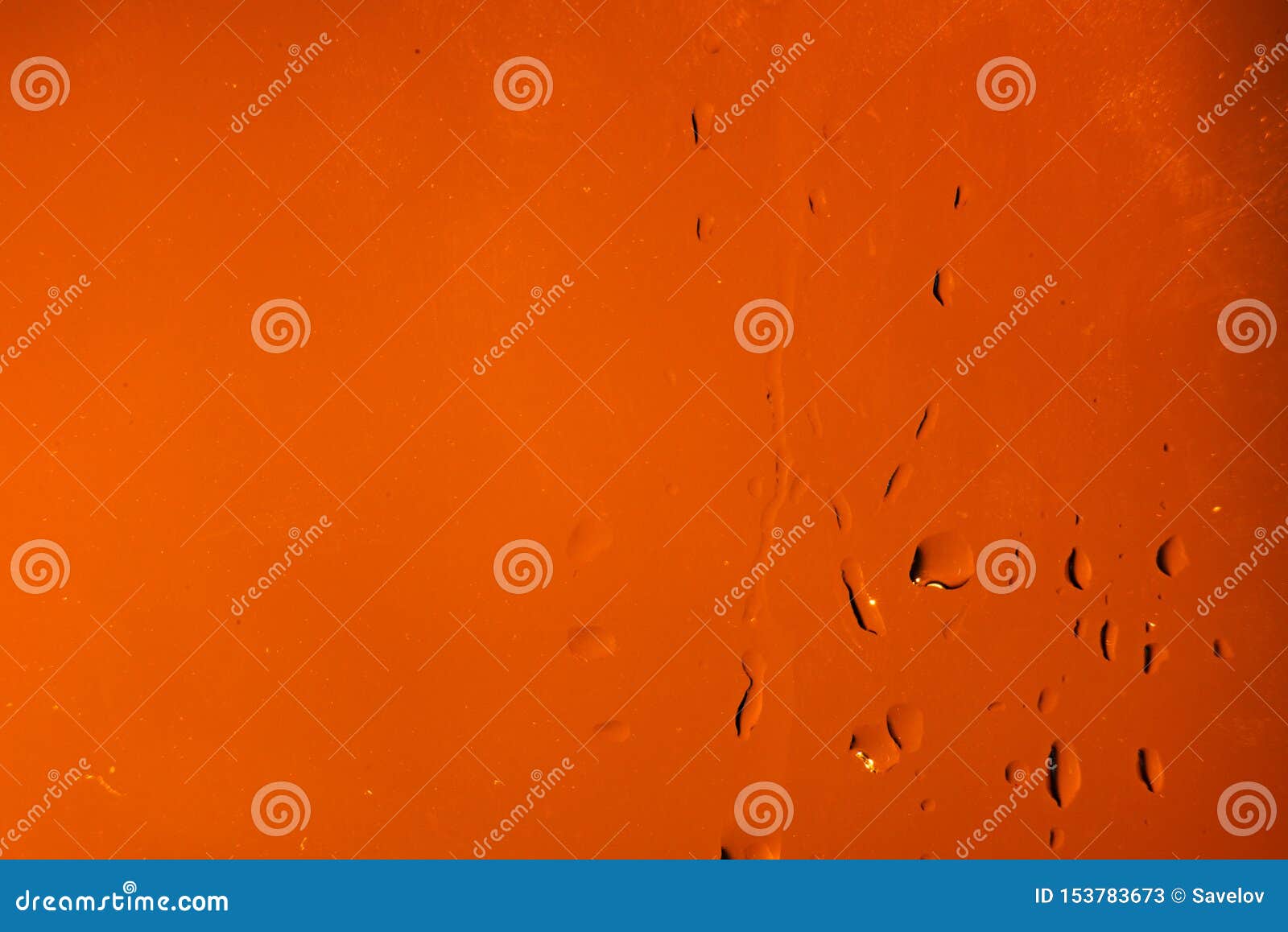 Dark Orange Background with a Drop of Liquid Stock Image - Image of ...