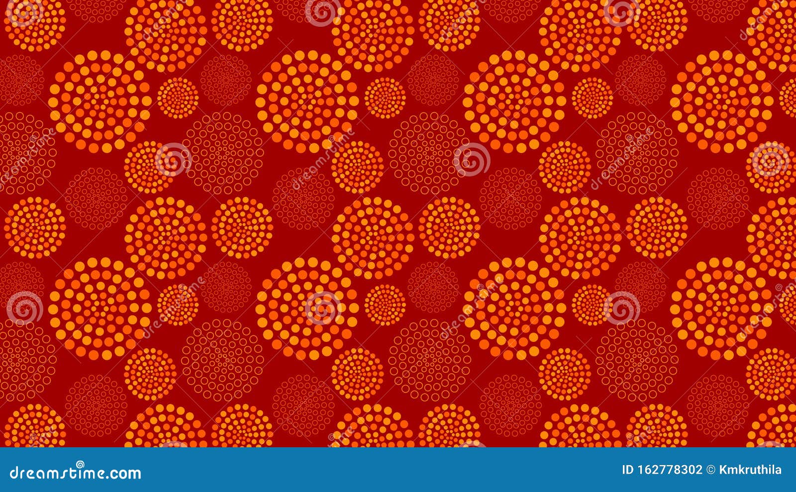 Dark Orange Dotted Concentric Circles Background Pattern Design Stock Vector - Illustration of ...
