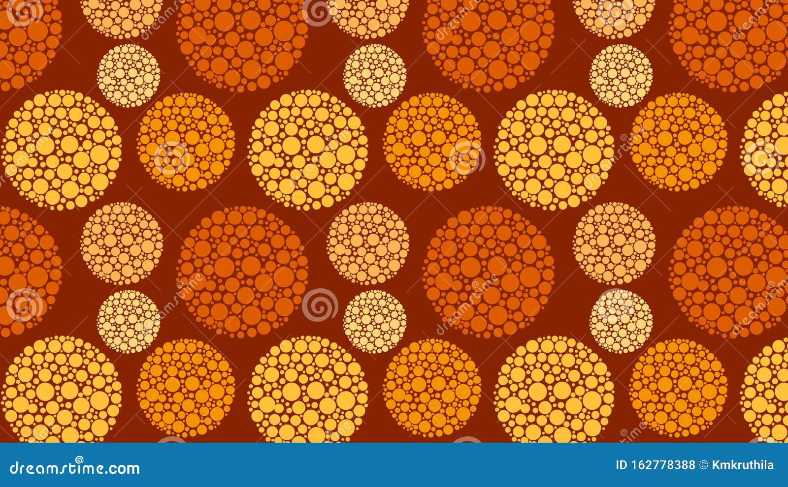 Dark Orange Seamless Dotted Circles Background Pattern Vector Stock Vector - Illustration of ...