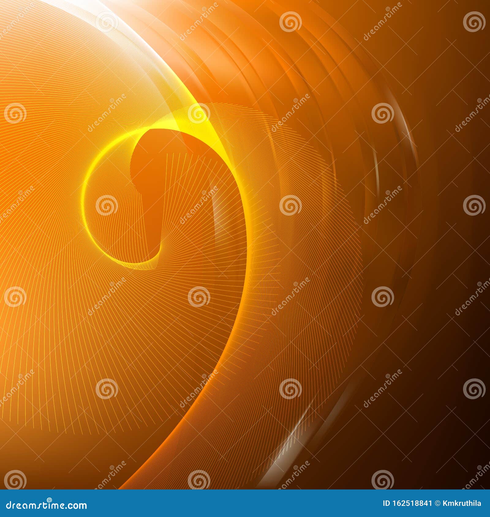 Dark Orange Wavy Lines Background Template Stock Vector - Illustration ...