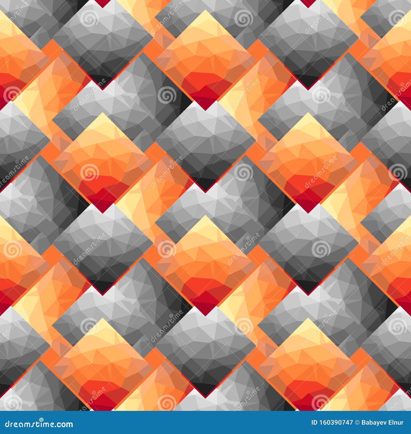 Dark Orange, Yellow Vector Low Poly Texture Seamless Pattern. a Sample ...