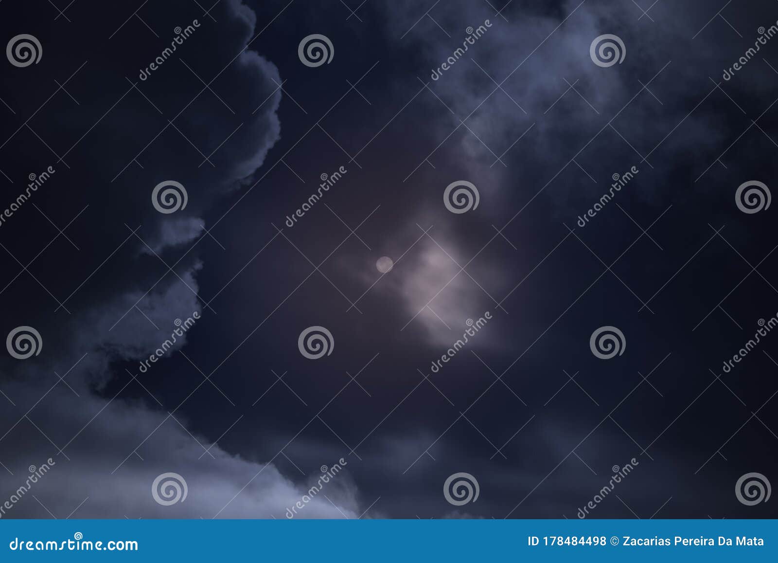 Overcast full moon night stock photo. Image of bright - 178484498