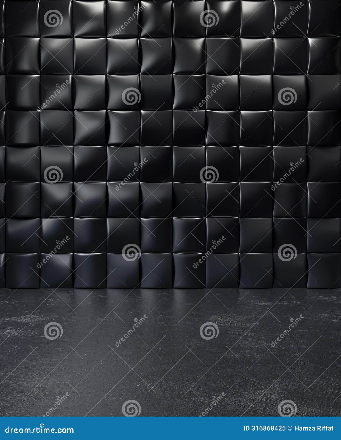 Dark, Padded Wall with a Unique, Cushioned Design, Aesthetic and ...