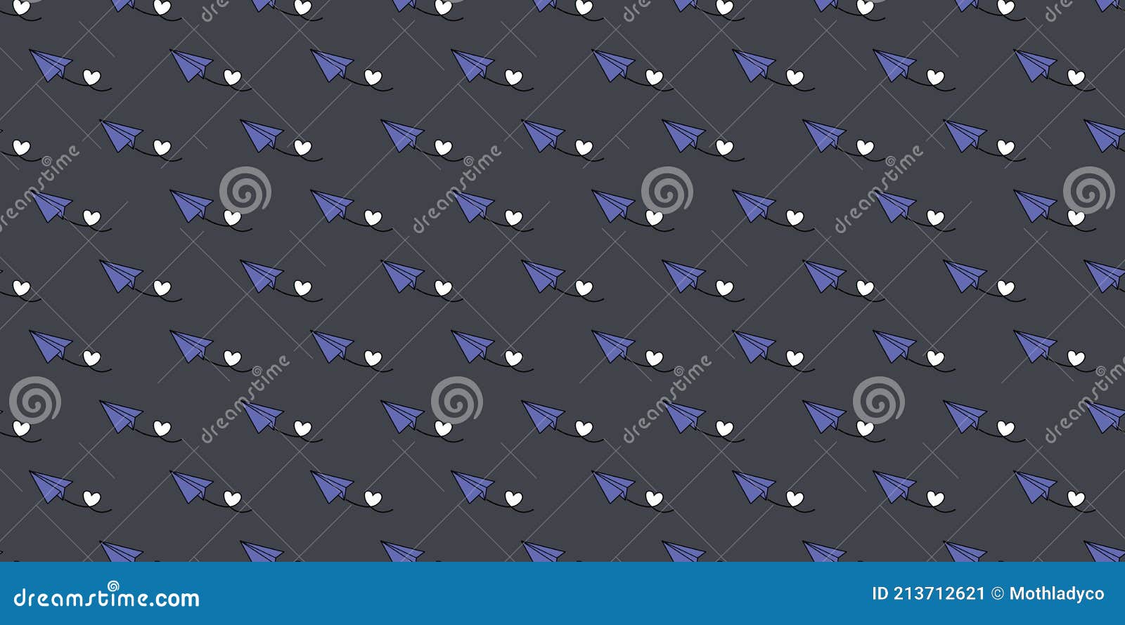 Dark Paper Plane Seamless Repeat Pattern Vector Background Stock Vector ...