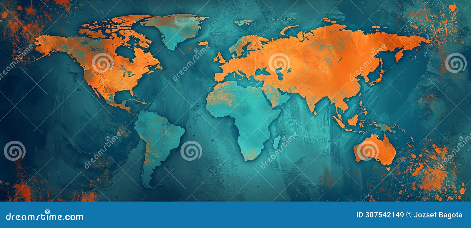 Patterned World Map Sign Board Stock Photography | CartoonDealer.com ...