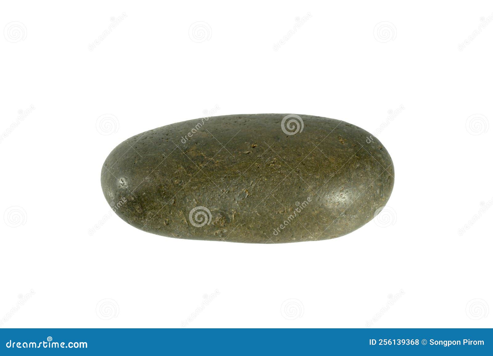 Dark Pebble Oval Stone is Isolated Stock Photo - Image of pebble, rock ...