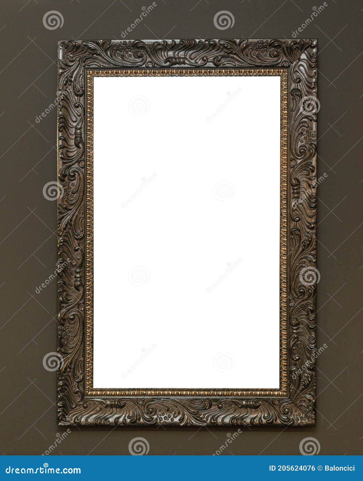 Dark Picture Frame stock photo. Image of room, black - 205624076