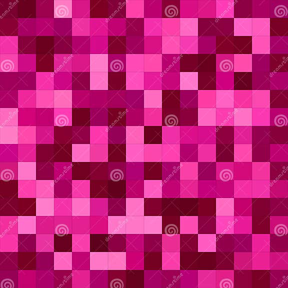 Dark Pink Color Square Mosaic Texture in Rectangular Style and Gradient ...