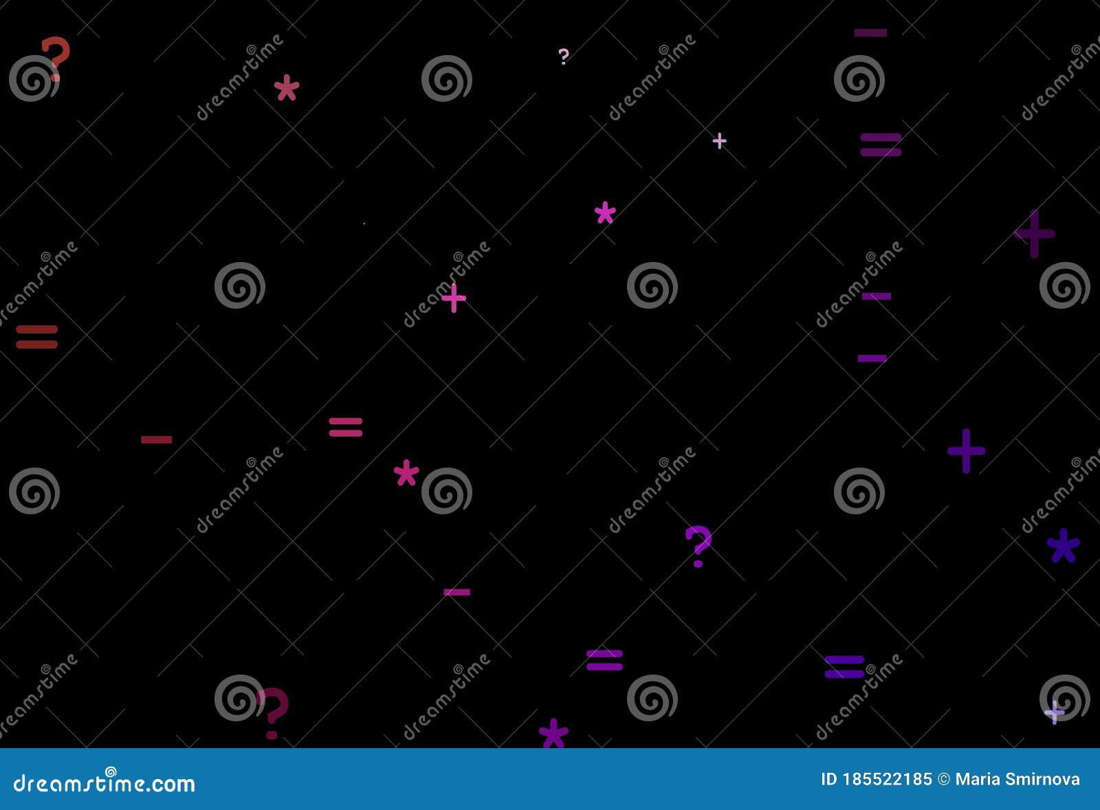 Dark Pink, Red Vector Template with Math Simbols. Stock Vector ...