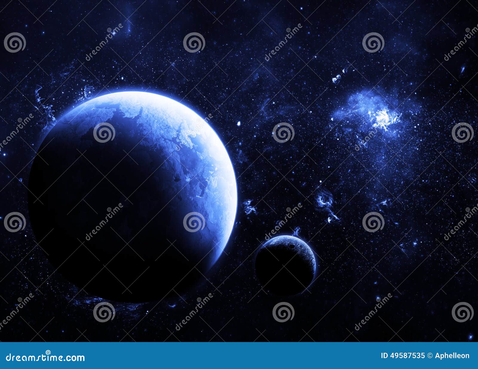 Dark Planet With Craters On A Yellow Circular Frame Cartoon Vector ...