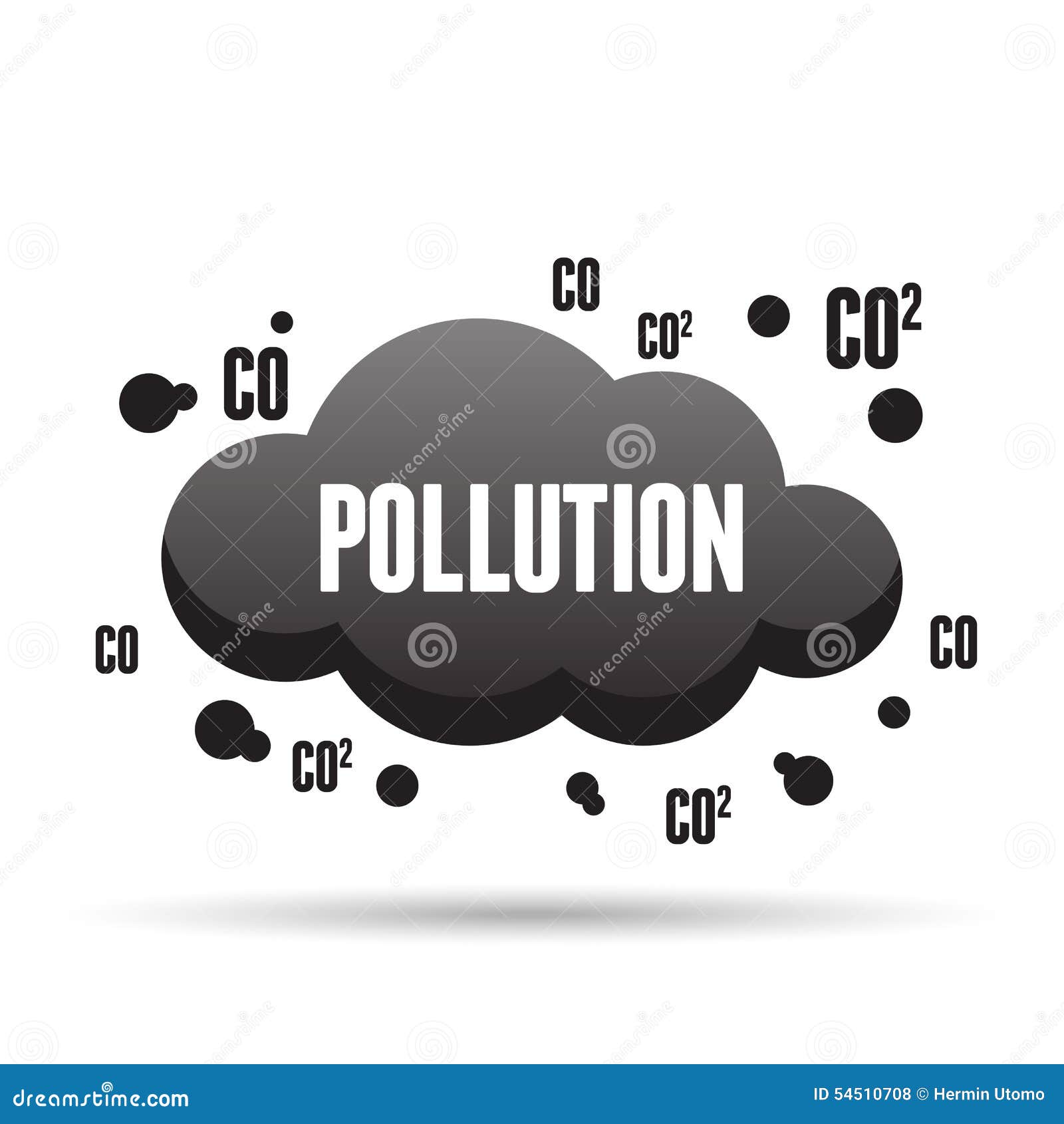 Dark Pollution Cloud stock vector. Illustration of black - 54510708
