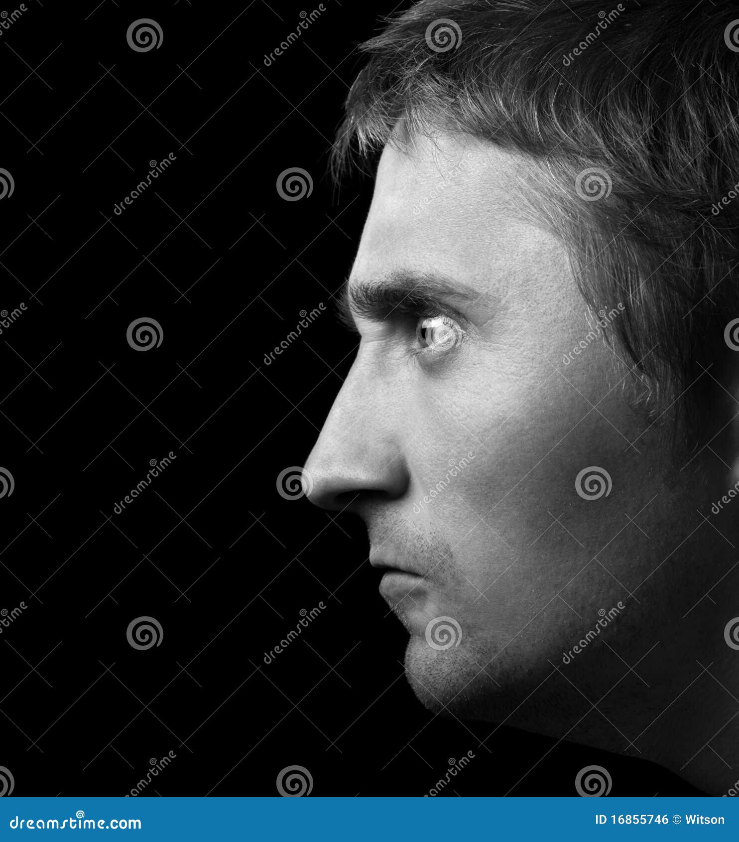 Dark portrait stock photo. Image of black, drama, handsome - 16855746