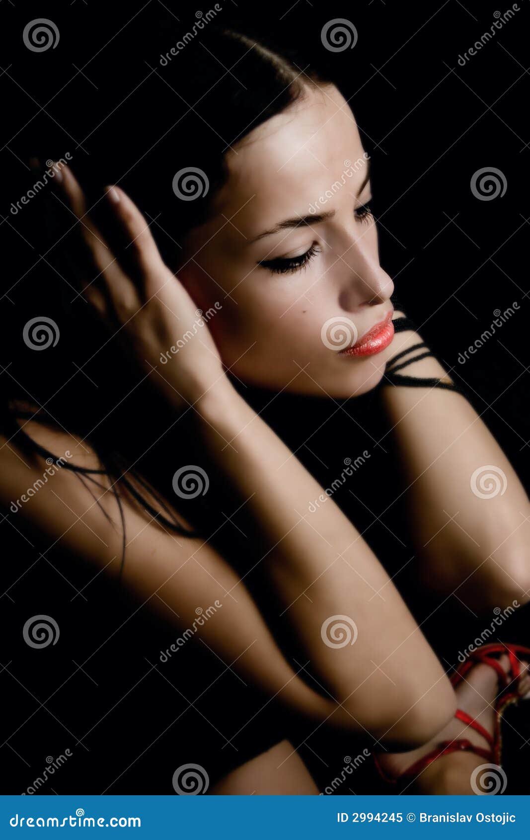 Dark portrait stock image. Image of fashion, body, elegance - 2994245