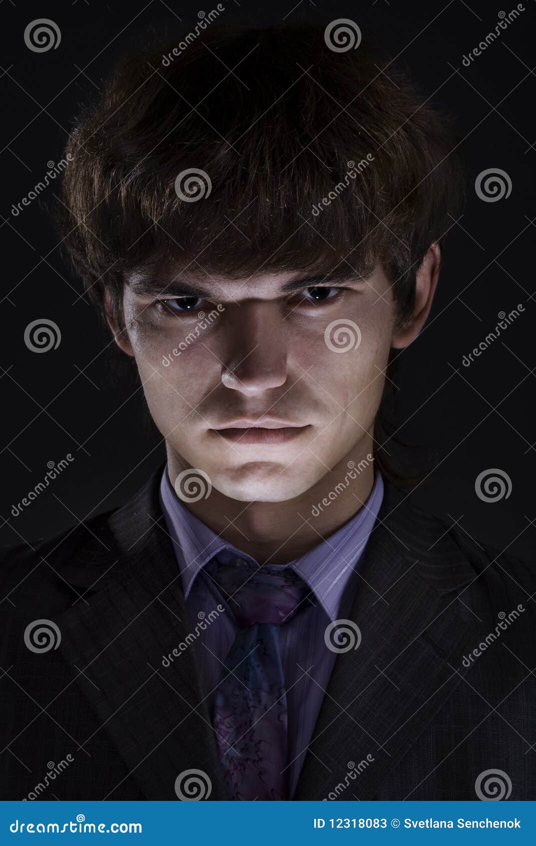 Dark portrait of a man stock image. Image of close, attractive - 12318083