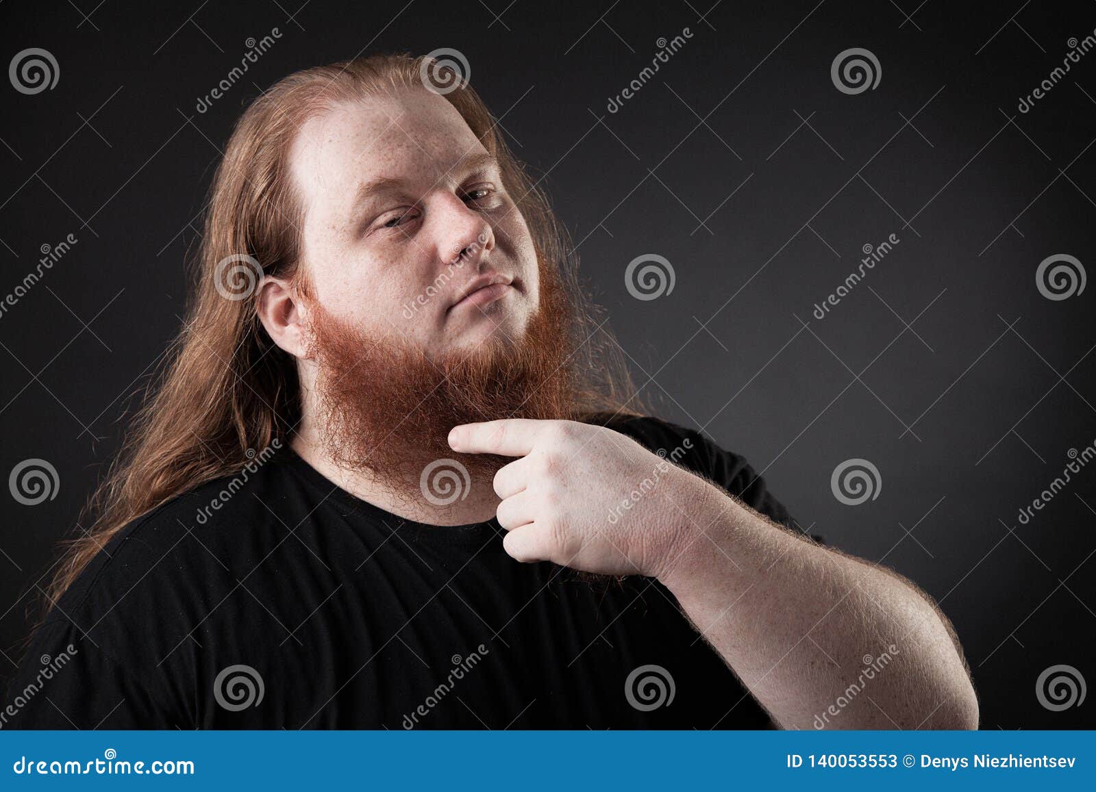 Dark Portrait of a Respectable Man in the Studio. Stock Image - Image ...
