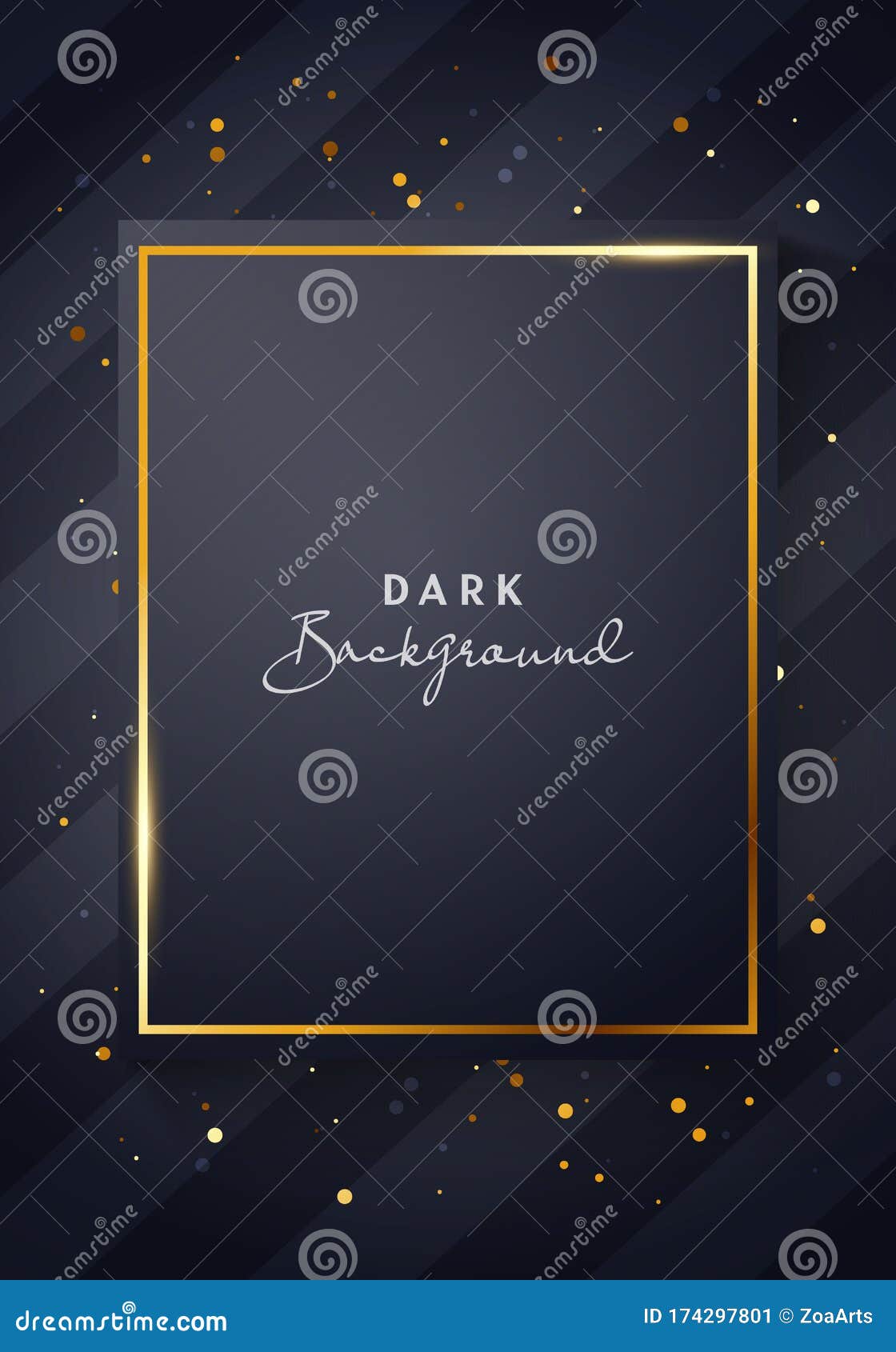 Vector Illustrartion Minimal Dark Black and Gold Poster Template ...