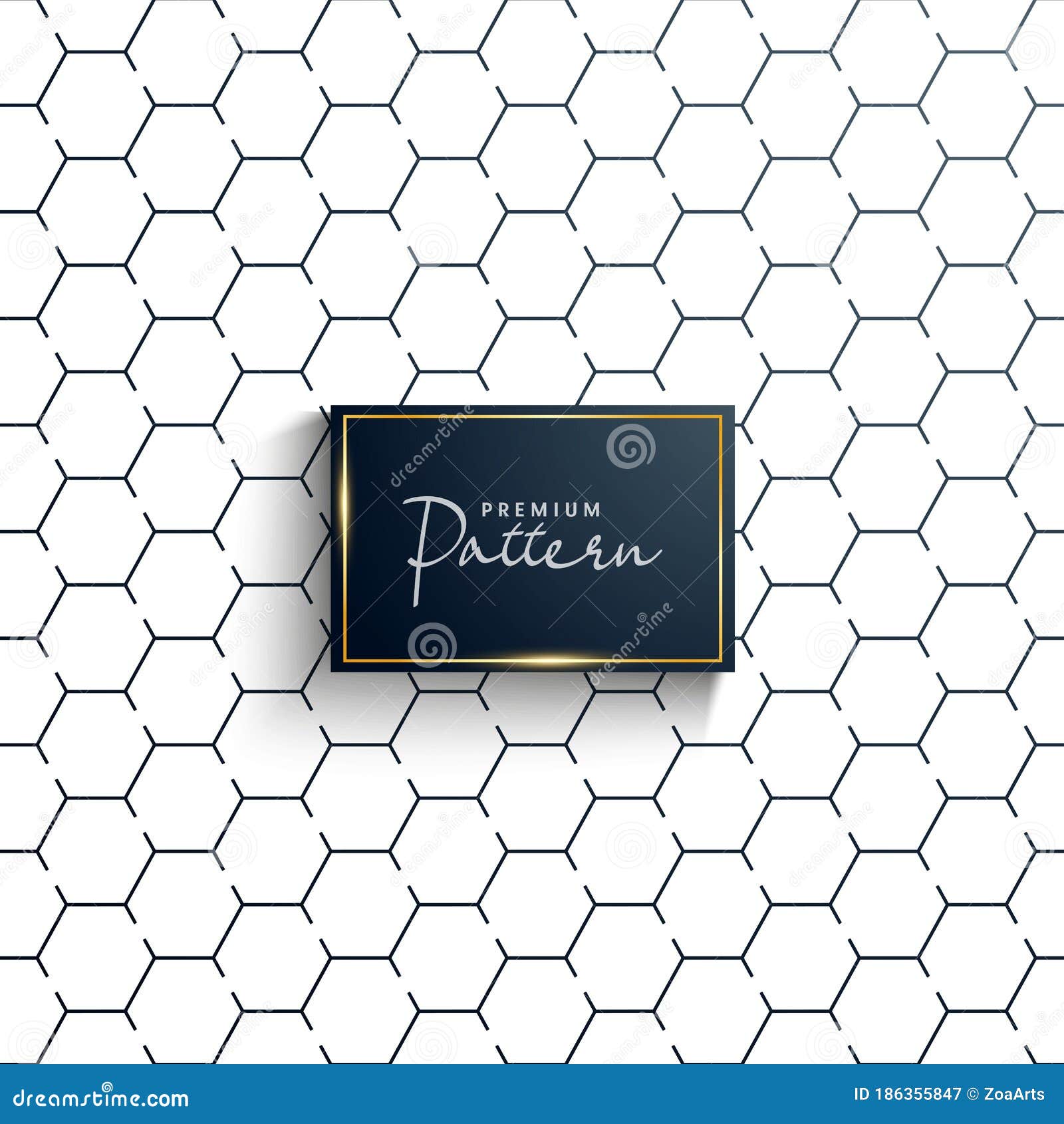 Vector Illustration Modern Seamless Hexagon Pattern Stock Vector ...