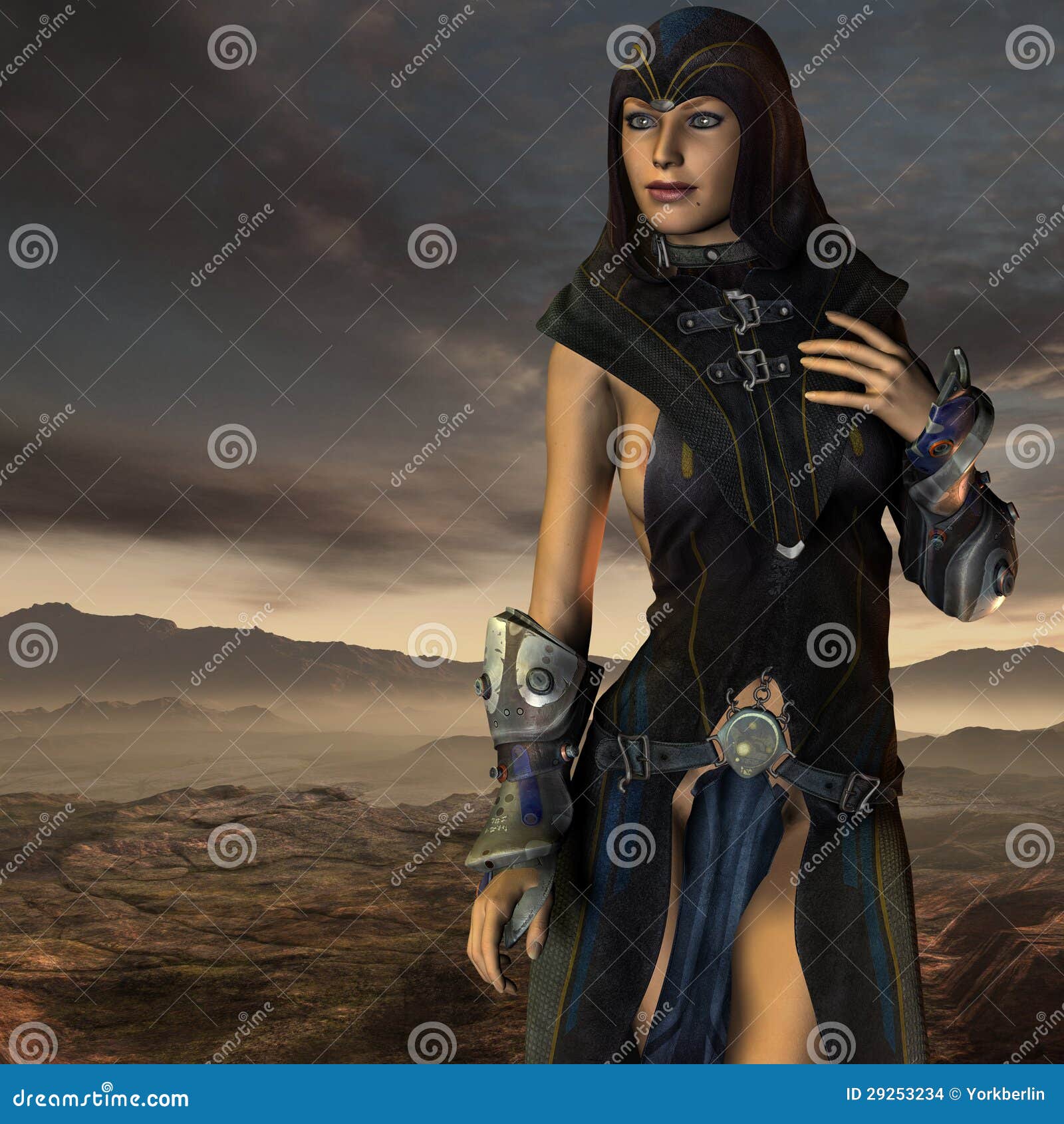 Dark Priestess stock illustration. Illustration of priestess - 29253234