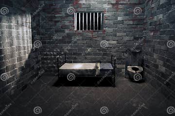 Dark prison cell at night stock image. Image of criminal - 16387283